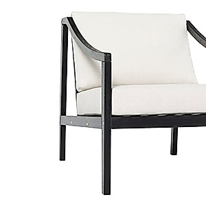 Walker Edison Dekian Outdoor Chairs, Black Wash