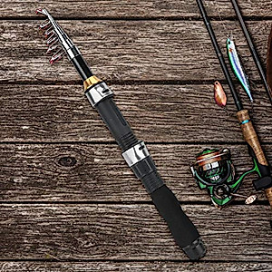 OUKENS Fishing Rods and Accessories Fishing Rod, Small Sea Pole Portable Short Pole Ice Fishing Rod Mini Sea Fishing