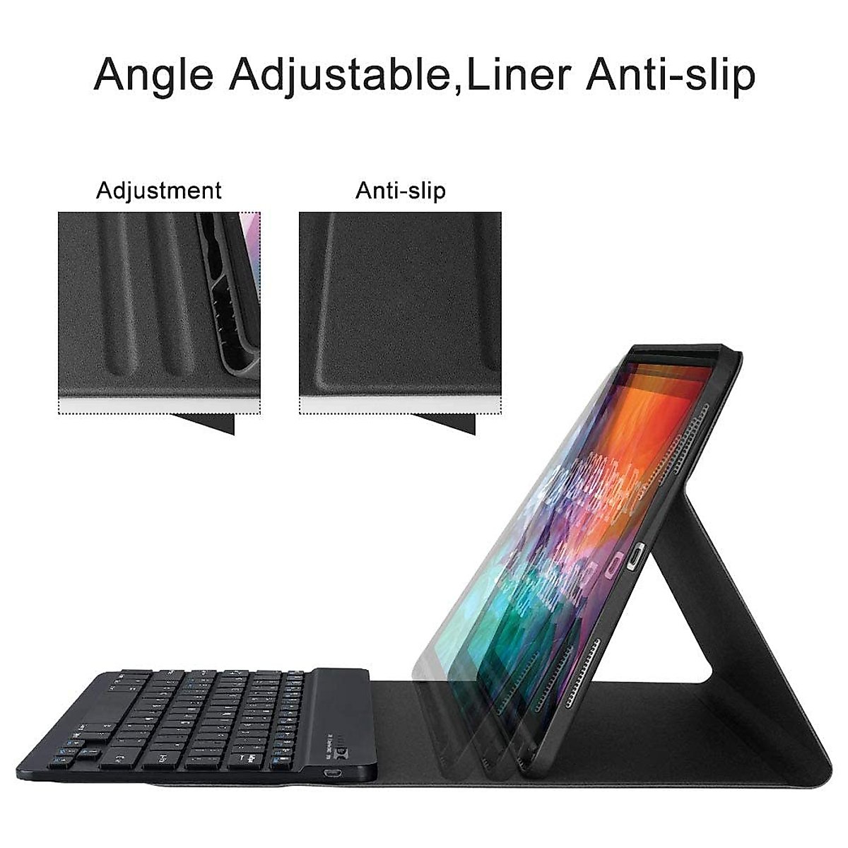 HOTLIFE Case with Keyboard for iPad Air 13 inch （M2 2024 ）,Keyboard Case for iPad Pro 12.9 6th/5th Generation, Wireless Detachable Keyboard- with Pencil Holder for New iPad Air 13-inch/iPad Pro 12.9