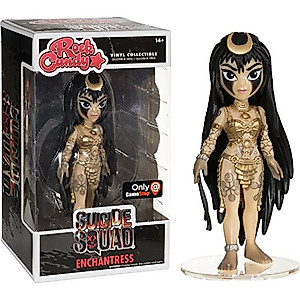 Funko Enchantress (GameStop Exclusive) Rock Candy x Suicide Squad Vinyl Figure + 1 Free Official DC Trading Card Bundle (00006)