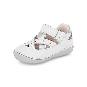 Stride Rite baby girls Sm Kiki2 Sandal, White, 3.5 Wide Infant US