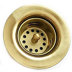 Brass Bar Sink Drain (220-BRS) 2" Bar Junior Duo Basket Strainer for Brass Bar Sinks