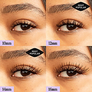 Lilac St - Feather Natural Faux Eyelash Clusters (14mm) - Cat Eye Look - DIY Lash Extension Wisps - Lightweight & Lifelike - Lasts 10 Days - Cruelty Free, Vegan, Women Founded - 10 Lashes