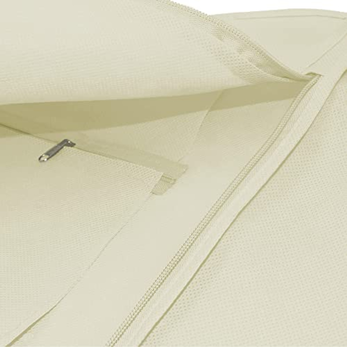 HANGERWORLD Large Wedding Dress Garment Bag Cover - 72" x 24" with Extra Wide Gusset 32" for Long Poufy Dress and Trains, Breathable, Acid-Free (Ivory)