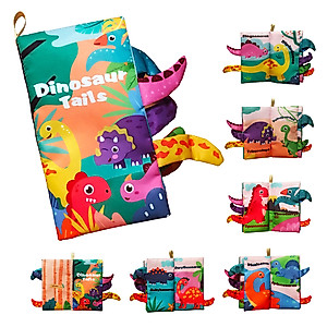 AMINFUN Soft Cloth Baby Book Toy,Colorful Fabric Baby Learning Book,Touch and Feel Crinkle Sound Early Educational Toy, for Babies Infants Toddlers