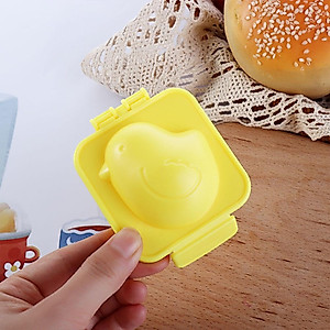Boiled Egg Mould,Plastic Egg Shaper 3D Cute Chicken Shape Egg Tool Creative Egg Cup Holder Stand Breakfast Rice Ball Lunch Mould Kitchen Gadget