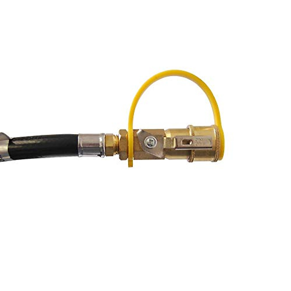 KIBOW 39 Inch Low Pressure Propane Quick-Connect Hose- 1/4” Safety Shutoff Valve & Male Full Flow Plug for RVs