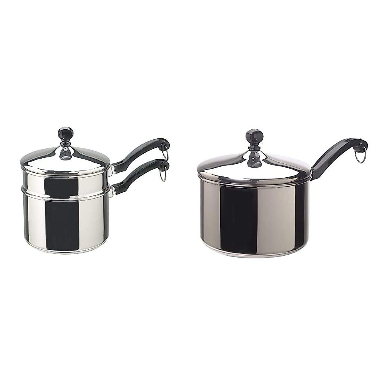Farberware Classic Stainless Steel Double Boiler and Sauce Pan Set (2 Items)