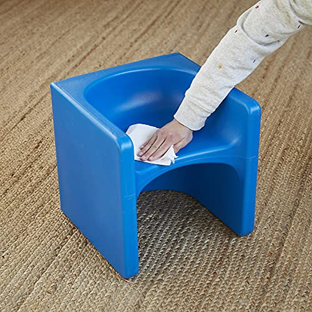 ECR4Kids Tri-Me 3-In-1 Cube Chair, Kids Furniture, Blue