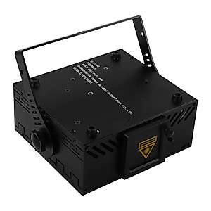 U`King DJ Disco Party Lights RGB Stage Lighting Beam Light Animation 3D Laser Patterns with DMX512 Sound Activated Remote Control for Festival Bar Nightclub Wedding Live Show Church