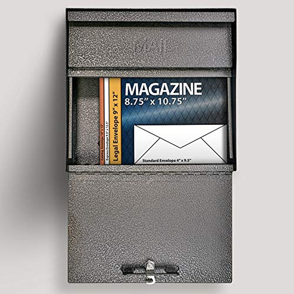 Mail Boss 7164 Metro, Bronze High Capacity Wall Mounted Locking Security Mailbox