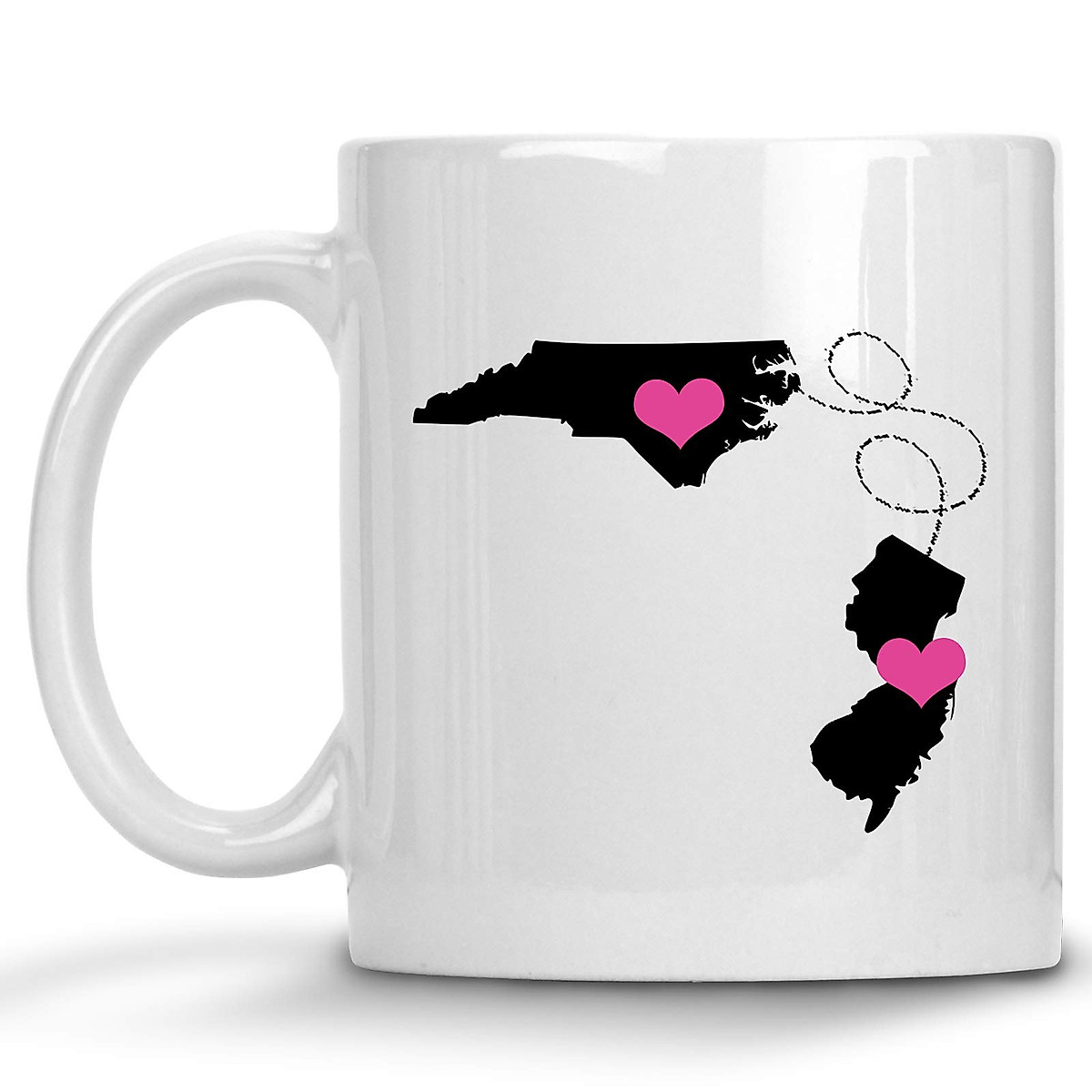 Personalized Long Distance Mug, All States and Countries, Mother Daughter Father Son Friend Cousin Family Mother's Day Gift
