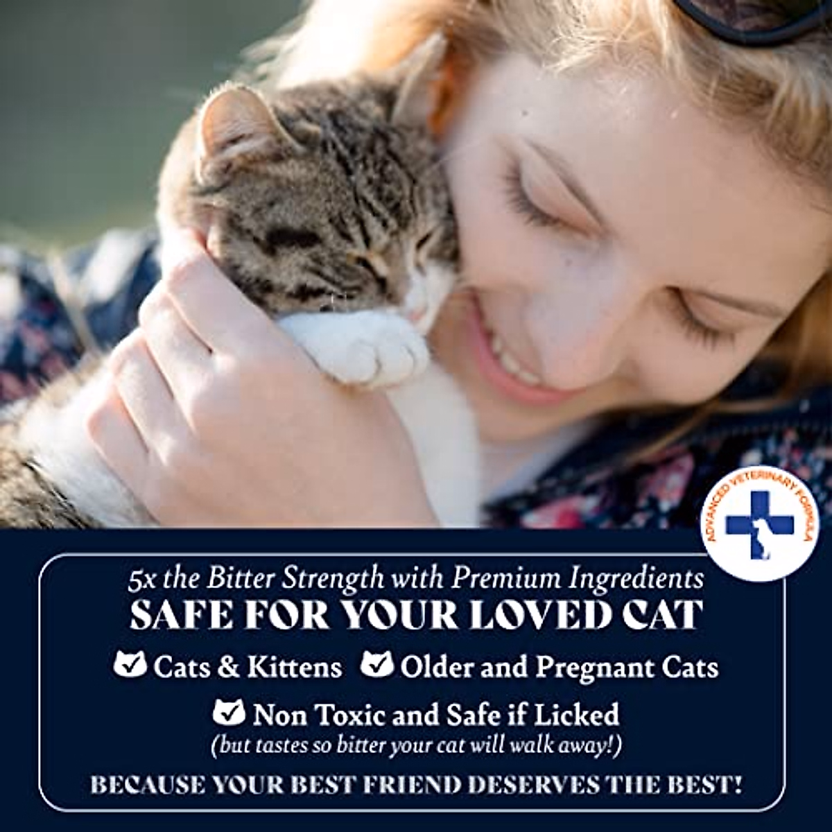 Cat and Kitten Scratch Spray Deterrent - Pet Repellent Spray for Cats & Kittens - Non-Toxic Indoor Anti Cat Scratching Formula - BLUECARE LABS