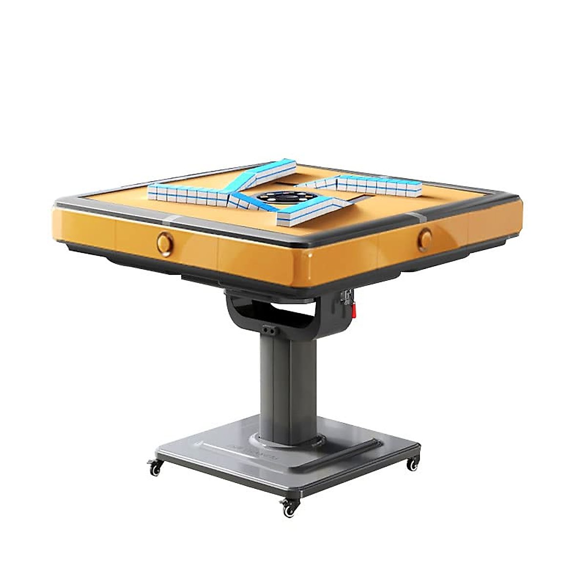 Funho USA 3rd Generation Rotor-Wing Automatic Mahjong Table with 44 Chinese Style Mahjong Tiles of 2 Sets Folding Style