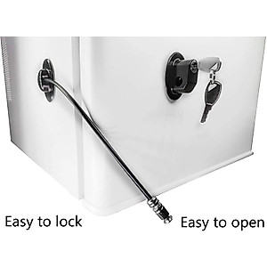 3 Pack Refrigerator Door Locks with 6 keys, File Drawer Lock, Freezer Door Lock and Child Safety Cabinet Lock by REZIPO Black
