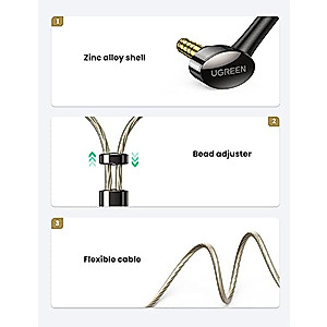 UGREEN MMCX Cable 8 Core 4.4MM to Dual MMCX Balanced Audio Cable, Silver Plated Copper HiFi Sound Audio Jack Earphone Replacement Cable Compatible with TIN Audio T2 T3 SE215 SE535, 4FT (MMCX 4.4mm)