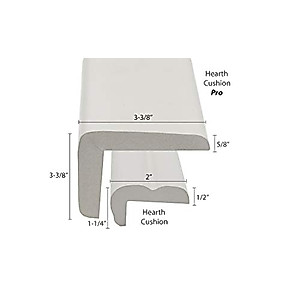 KidKusion Hearth Cushion | Made in USA | Brown | 8.33 Ft of Padding | Child Safety, Edge and Corner Guard, Babyproof Fireplace Bumper