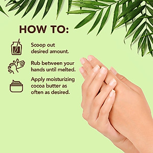 Cocoa Butter Raw Unrefined | Pure Ingredients | Body Moisturizer | Hydrate, Nourish & Soften Your Skin | Restore & Repair | Body Butter for Women & Men, All Skin Types 8 oz