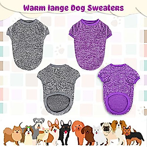 Rypet 2 Pack Large Dog Sweaters for Winter Dog Classic Knitwear Sweater Soft Thickening Warm Dog Clothes for Medium Large Dogs