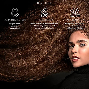 HALURE 100% Mulberry Silk Pillowcase for Hair and Skin, Queen Size Silk Pillowcase, 20" x 30", Soft Smooth and Hypoallergenic Cooling Pillow Cases with Envelope Closure, 1pc, Black