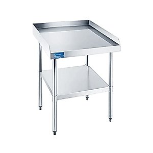 AmGood Commercial Work Table with Backsplash and Sidesplashes | Height: 35" | Stainless Steel Prep Table for Kitchen, Restaurant, Garage, Laundry | NSF (30" Long x 24" Deep)