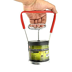 SE Magnetic Separator Pick-Up Tool with Quick Release, Outdoor Gold Panning Portable Magnetic Pickup Tool, Rubber Handle, Magnetic Capacity 16-lb