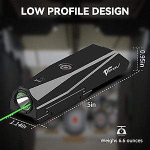 P9L-G Tactical Light Laser Combo - 1600 Lumens LED & Green Laser Sight for Picatinny Rails with Magnetic Charger and Momentary/Constant-on Switch