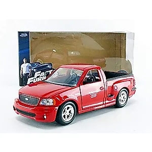 Jada Toys Fast & Furious 1:24 Brian's Ford F-150 SVT Lightning Die-cast Car, Toys for Kids and Adults, Red (99574)