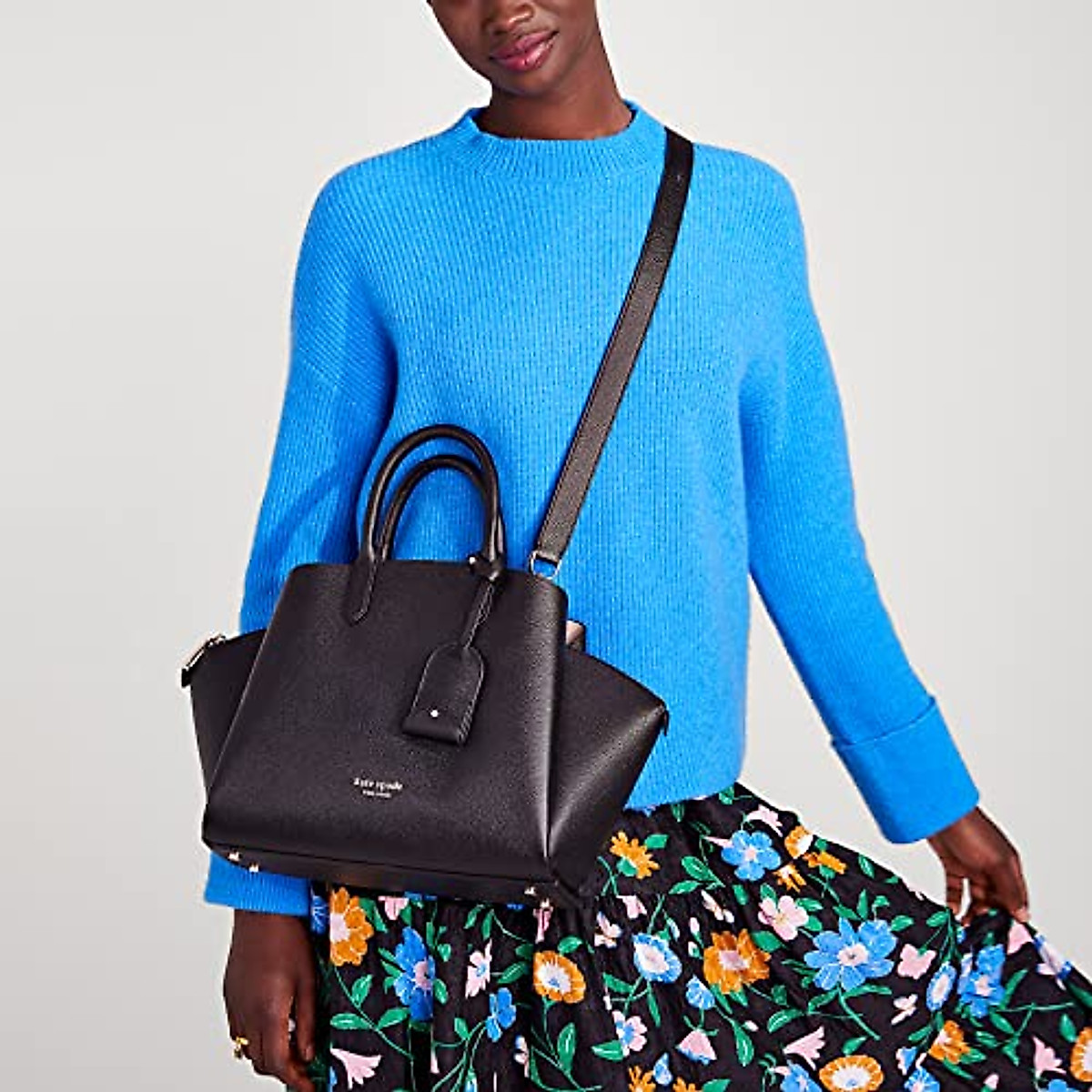 Kate Spade New York Avenue Refined Grain Leather Medium Satchel Black One Size