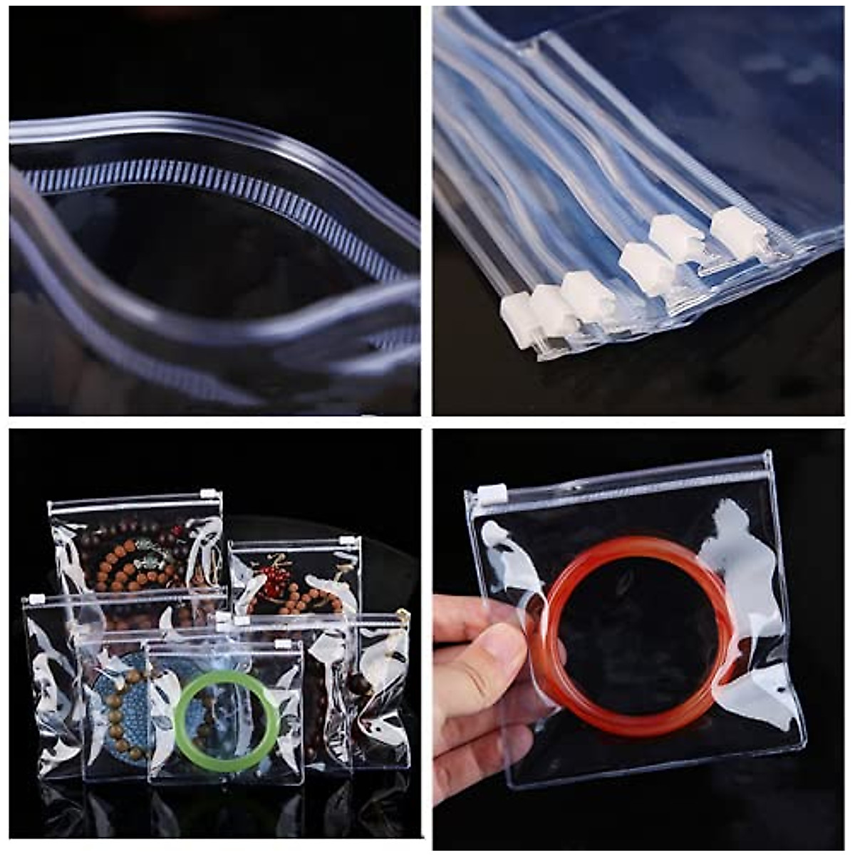 30 Self Seal PVC Pack Zipper Lock Bags,Clear Jewelry Anti Oxidation Bag Clarity Tarnish Prevention,Small Sealed Bag,Resealable packaging or Storage Accessories, Cable Organizer Bag(15x18cm/ 6x7inch)