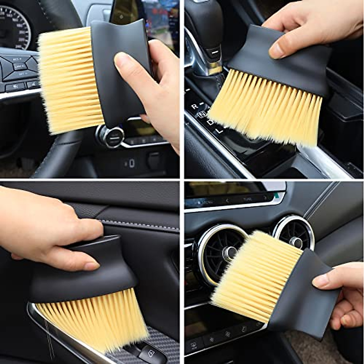 Auto Interior Dust Brush, Car Cleaning Brushes Duster, Soft Bristles Detailing Brush Dusting Tool for Automotive Dashboard Interior, Exterior, Skylight, Leather