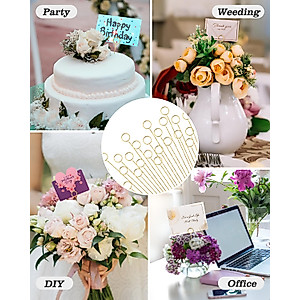 30Pcs Floral Card Holder Picks-Wire Place Card Holder for Wedding-Metal Photo Picture Clip Holder-Table Name Number Holder,Memo Note Holder for Flower Arrangement,Wedding,Baby Shower,Party,Decorations