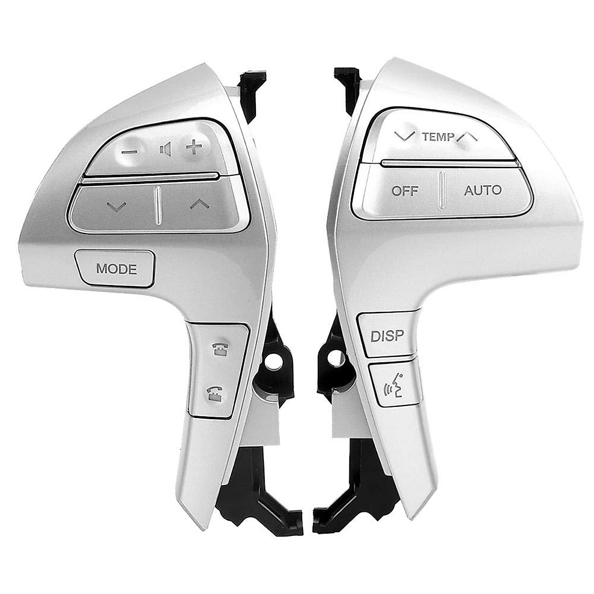 Gorgeri 1 Pair Steering Wheel Button, Multifunction Steering Wheel Control Switch Button Fits for XV40 2007-2011 XU40 2008-2013 (Silver)