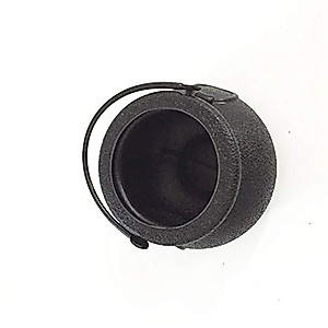 12 PCS Halloween Mini Candy Kettles Novelty Cauldron Kettles Cups Plastic Mini Black Witch Cauldron Multi-purposed Novelty Candy Holder for Halloween, St Patrick's Day Party