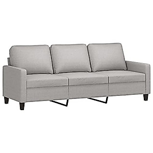vidaXL 3-Seater Sofa Light Gray 70.9" Fabric