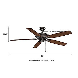 Hampton Bay YG593-EB Ashburton 60in. Indoor Espresso Bronze Ceiling Fan