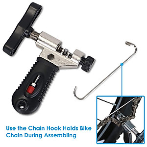 WOTOW Bike Repair Tool Kits, 16 in 1 Bike Saddle Under Seat Bag Waterproof with Repair Set Chain Breaker Splitter, Hex Key, Tire Patches Lever, Portable Multi Tool Maintenance for Road Mountain Bikes