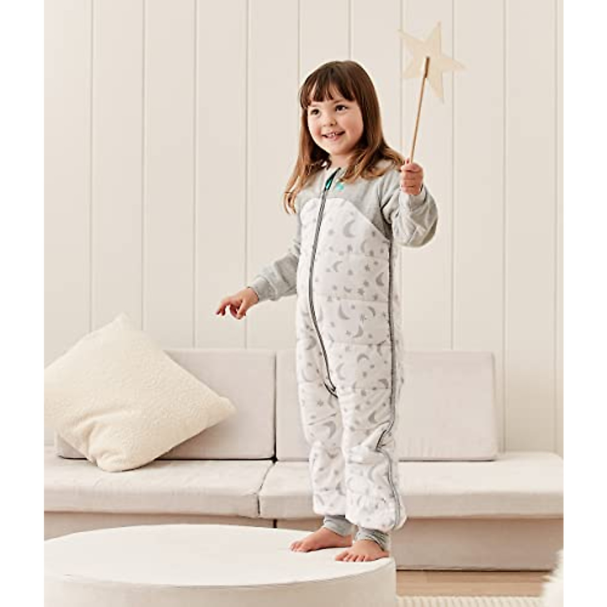 Love to Dream Warm Baby Sleep Suit (12-24 Mo), Super Soft Temp Regulating Sleeping Sack, 2.5TOG Warm Wearable Blanket, White