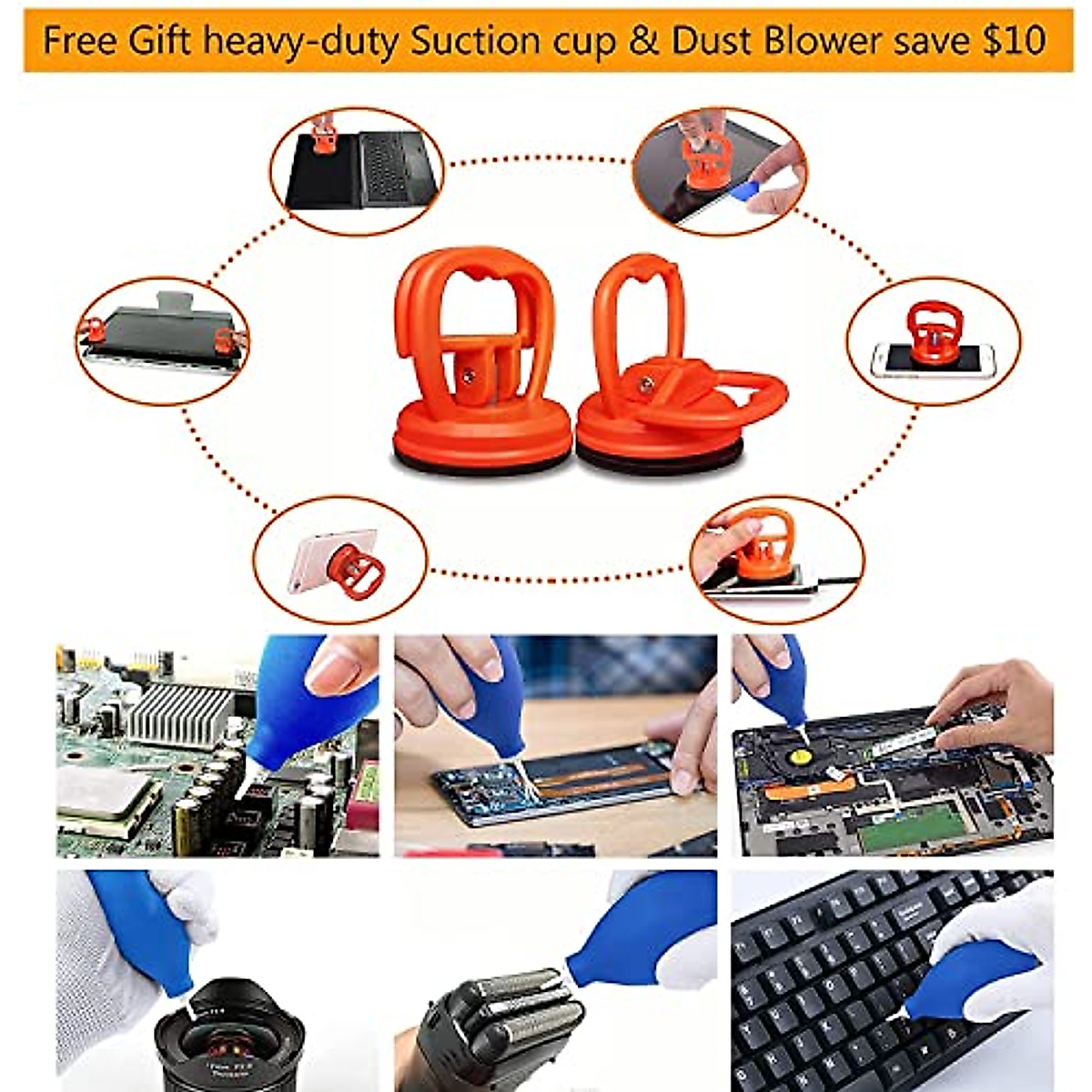 oGoDeal 155 in 1 Precision Screwdriver Set Professional Electronic Repair Tool Kit for Computer, Eyeglasses, iPhone, Laptop, PC, Tablet,PS3,PS4,Xbox,Macbook,Camera,Watch,Toy,Jewelers,Drone Blue