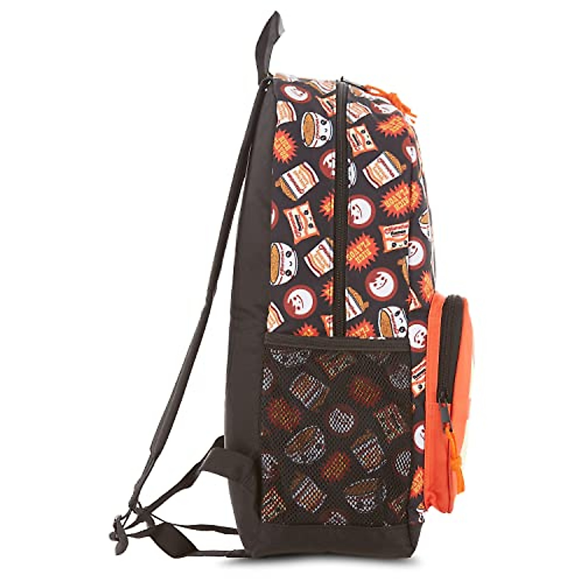 Maruchan Cup Noodles Allover Backpack Ramen Noodles Happiness in a Cup Bookbag - Knapsack for All (Black)