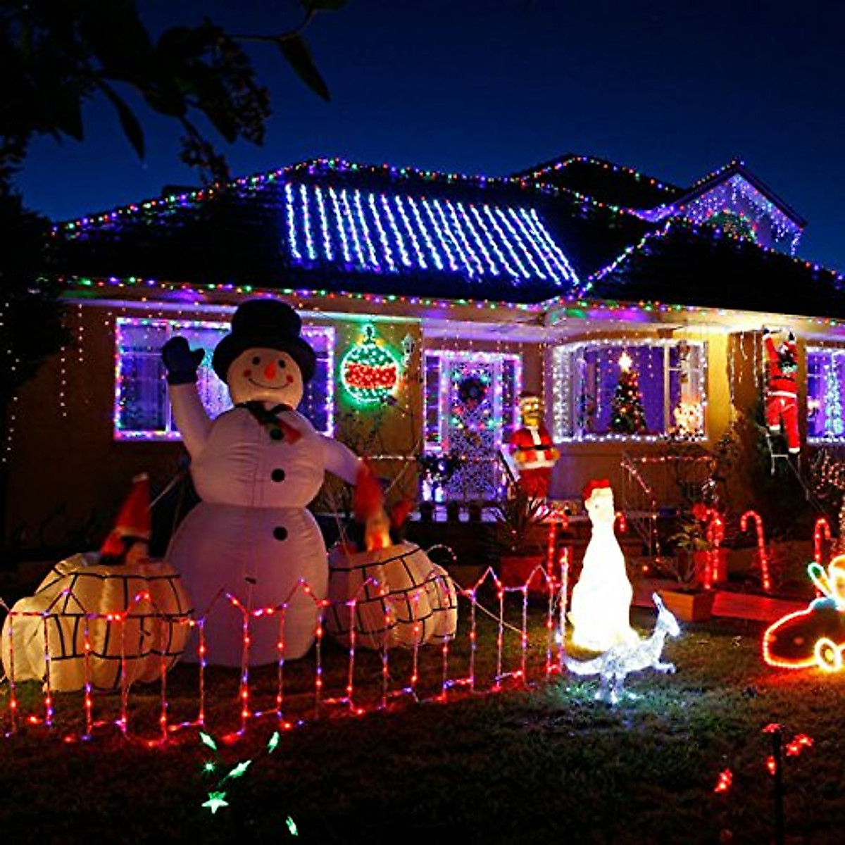 KYD 72ft 22m 200 LED Solar String Lights Christmas Lights Solar Powered Starry Lighting Waterproof Outdoor String Lights for Indoor Gardens Xmas Tree Homes Wedding Party Decor