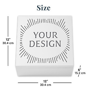 Let's Make Memories Personalized Keepsake Box for Baptism - Memories Box - Memento Storage - For Girls (Pink) - 6" Hx12 Sq