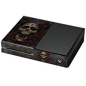 Skinit Decal Gaming Skin Compatible with Xbox One Console - Officially Licensed Liquid Blue Skull Entwined with Roses Design
