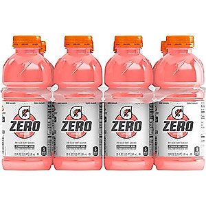 Gatorade G Zero Thirst Quencher, Strawberry Kiwi, 20oz Bottles (8 Pack)