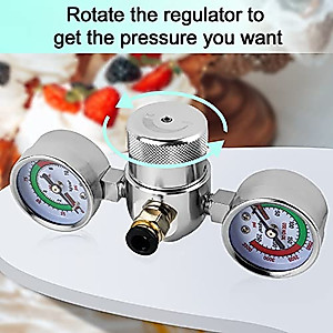 Improved Whipped Cream Pressure Regulator Valve with Upgraded Adapter & Hose Line, Pressure Regulating Valve for Whipped Cream Chargers 0.95 Liter 580g Tank (Valve -1)