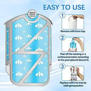 Refill Cartridges Starter Kit, Replacement Cartridges Device Refills Compatible With Zevo Light M364 (6 Pack Refill + 12 Adhesive Cards)