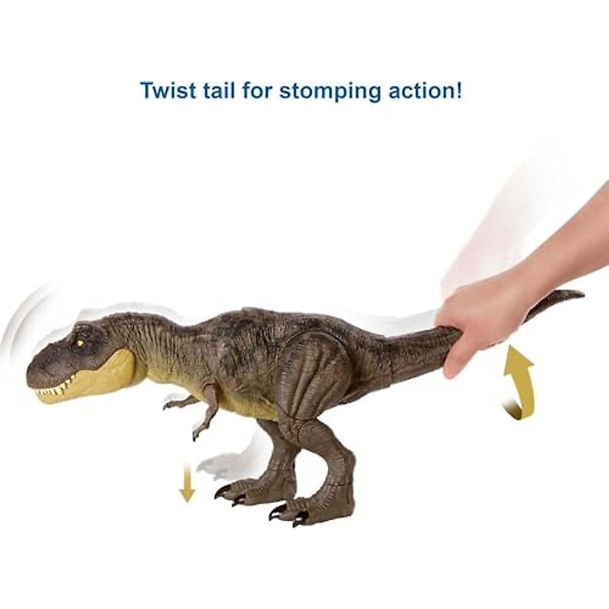 Mattel Jurassic World Camp Cretaceous Stomp 'n Escape Tyrannosaurus T Rex Action Figure Toy with Stomping Motion