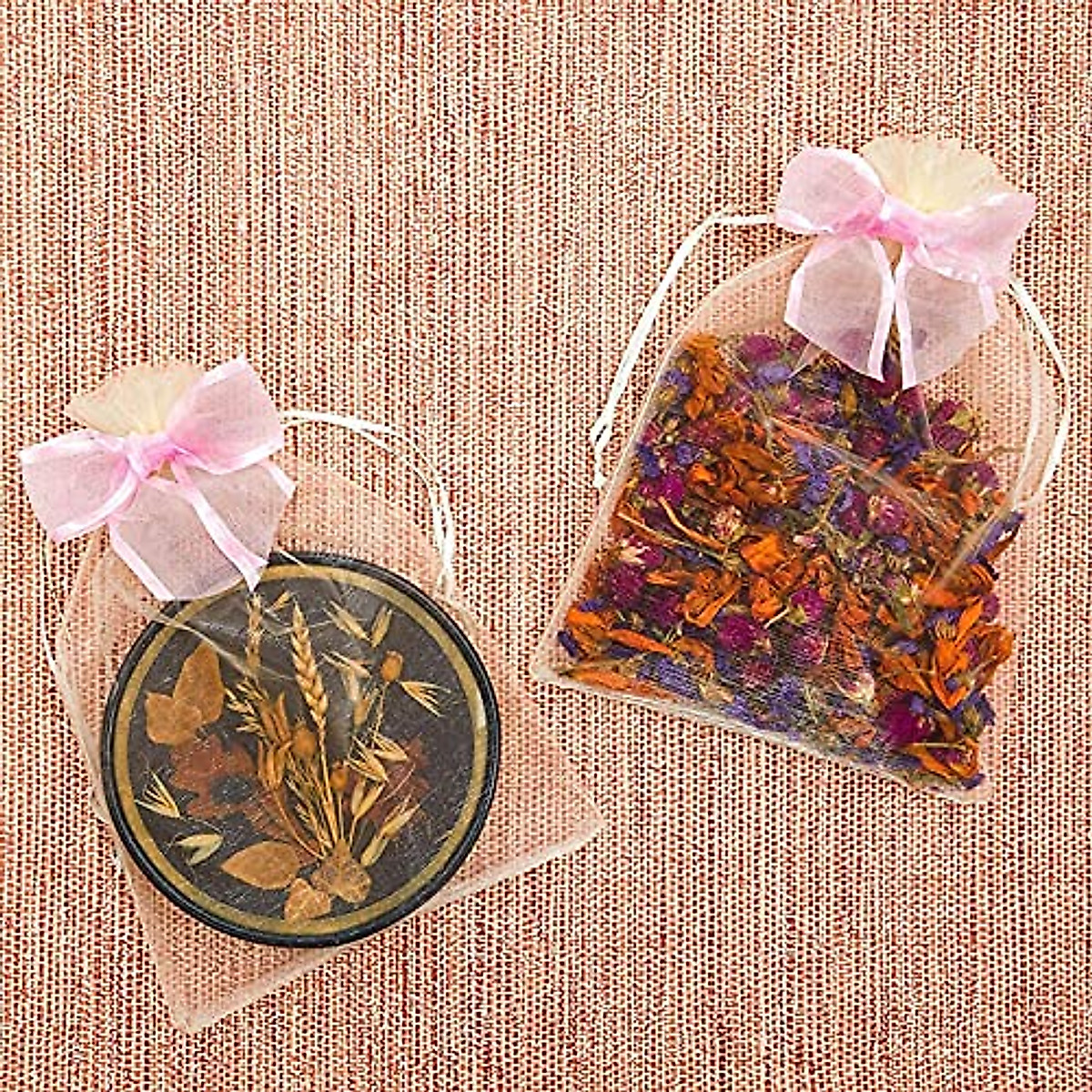 Pink Organza Bow Twist Ties for Favors and Treat Bags (1.5 Inches, 36 Pack)