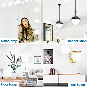 Vanity Light Bulbs, 6W LED Globe Light Bulbs (60W Equivalent), Daylight 5000K Round Light Bulbs for Vanity Makeup Mirror, G25 Bathroom Light Bulbs, 85-265V CRI85+, Non-dimmable, E26 Base 500LM, 4 Pack