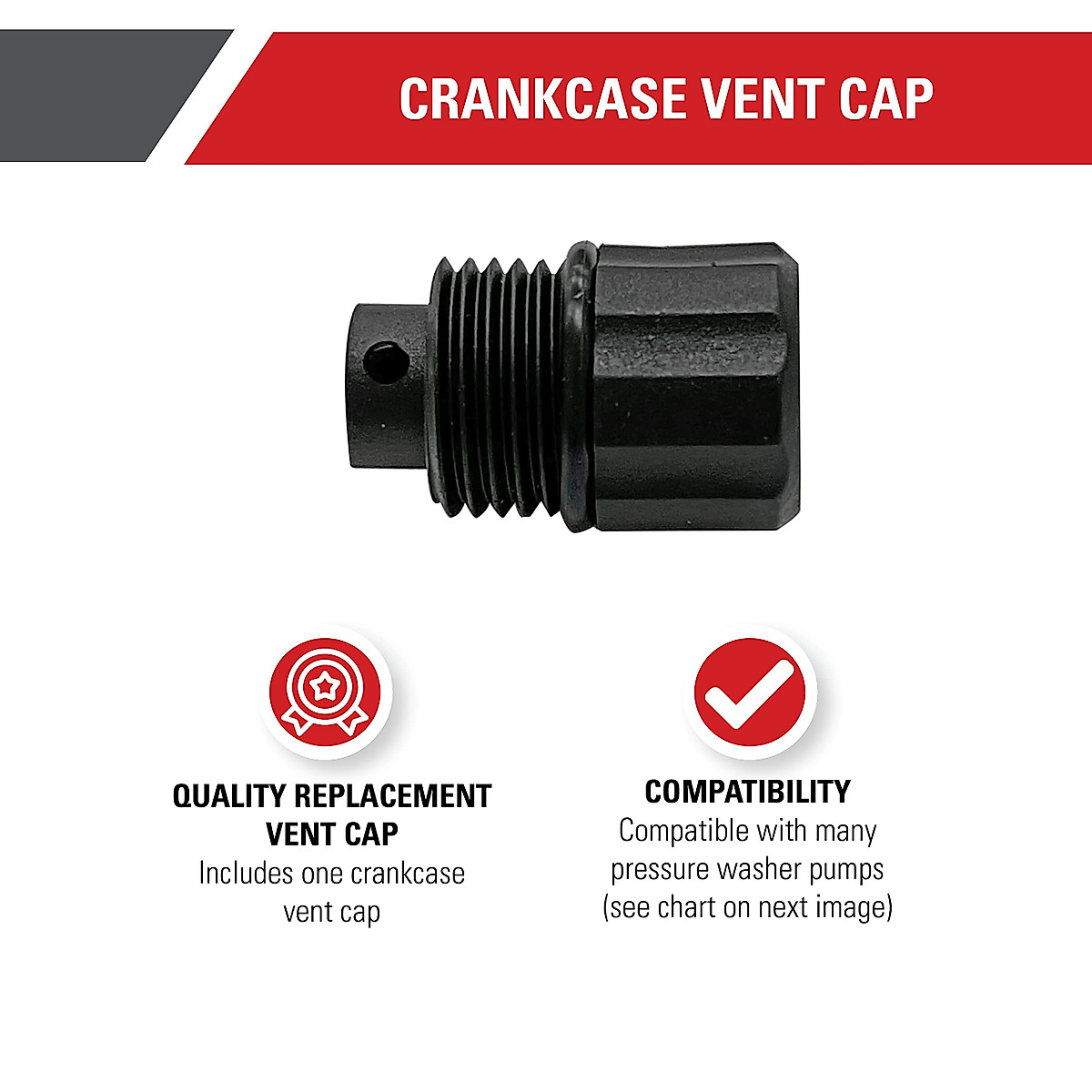 Simpson Cleaning 7111013 Replacement Crankcase Vent Cap for Pressure Washer Pumps, Black